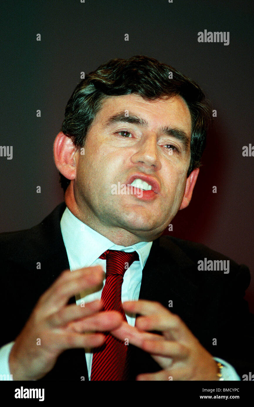 GORDON BROWN MP CHANCELLOR OF THE EXCHEQUER 12 October 1998 Stock Photo ...