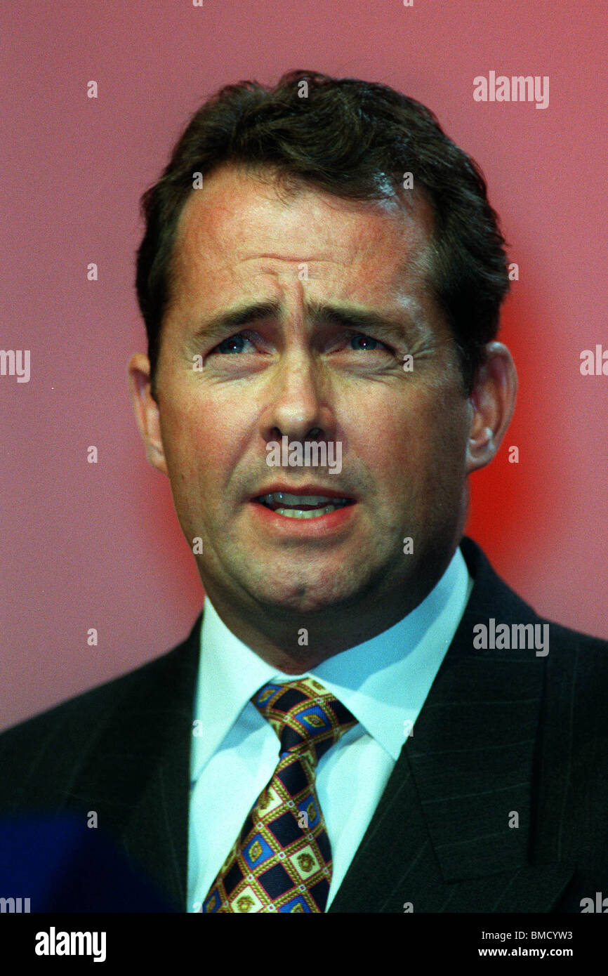 LIAM FOX MP CONSERVATIVE PARTY WOODSPRING 13 October 1998 Stock Photo ...