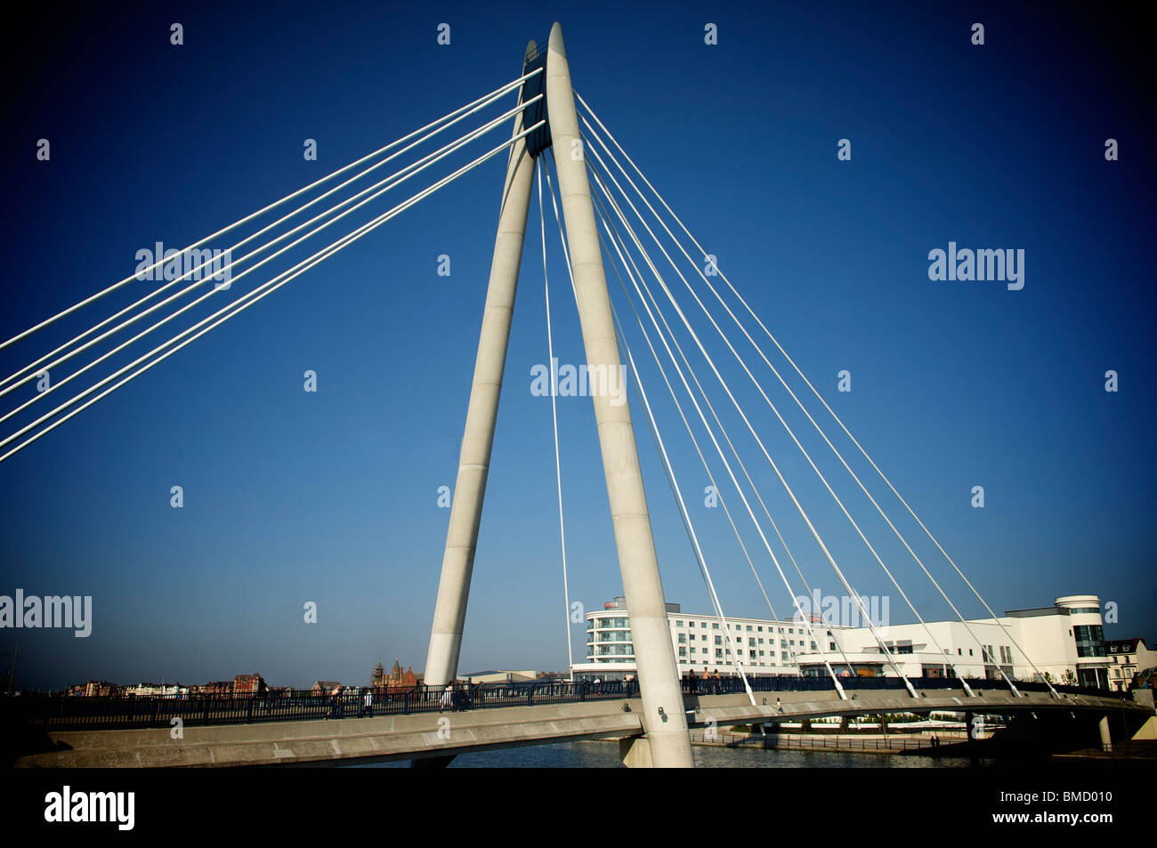 Marine bridge crossing over Marine Lake,Southport,Merseyside,UK Stock ...