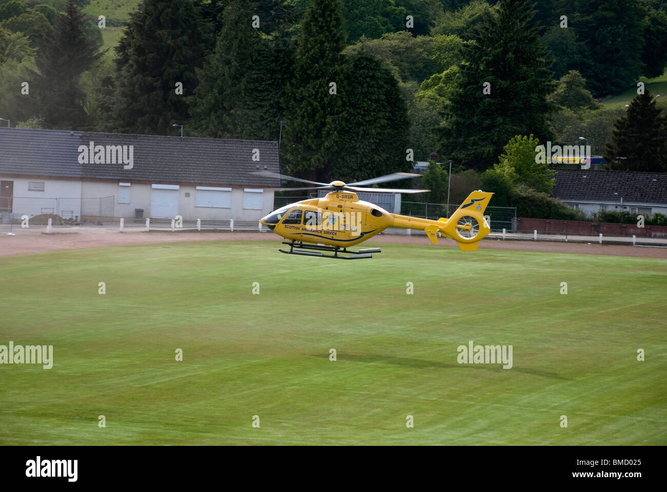 Helimed Taking Off from Dunoon Sports Ground Dunoon Cowal Argyll & Bute ...