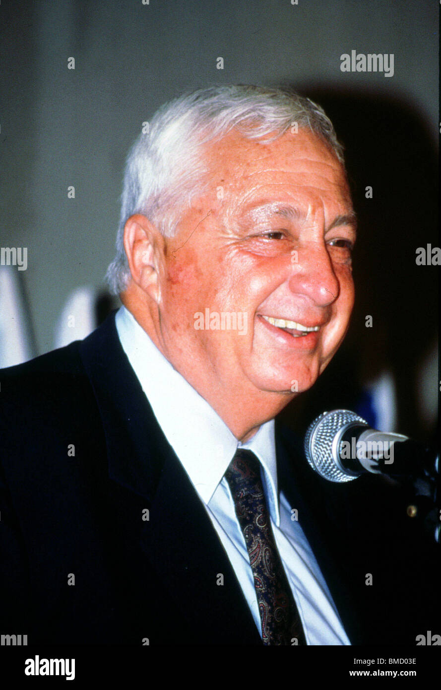 ARIEL SHARON PRIME MINISTER OF ISRAEL 17 April 1998 Stock Photo - Alamy