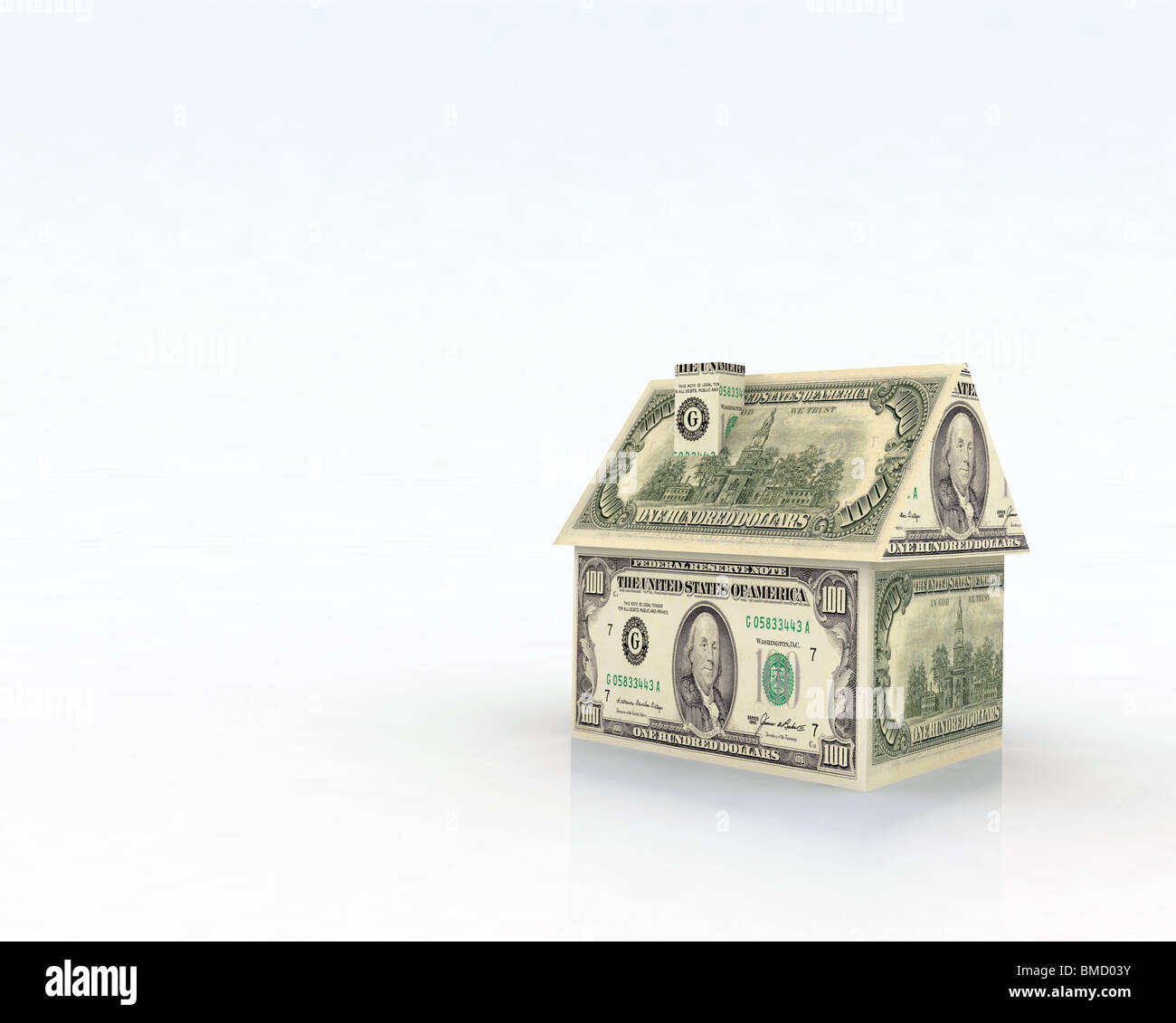 house dollar banknotes Stock Photo - Alamy