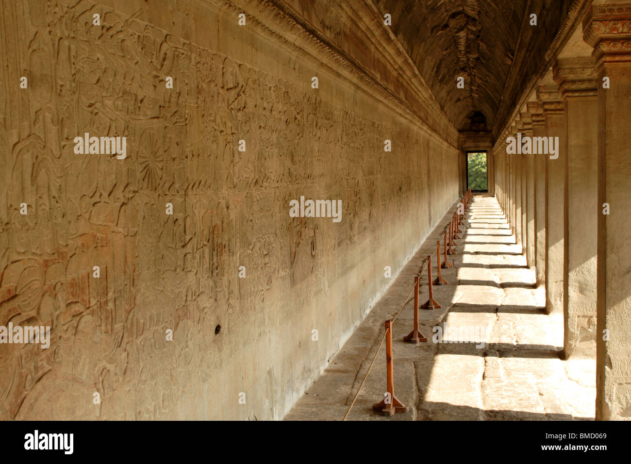 bas-reliefs. Eastern gallery, Angkor Wat temple, Cambodia Stock Photo ...