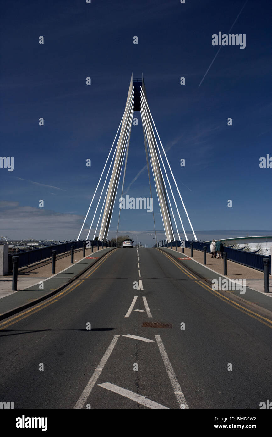 the marine way bridge southport merseyside england uk Stock Photo - Alamy