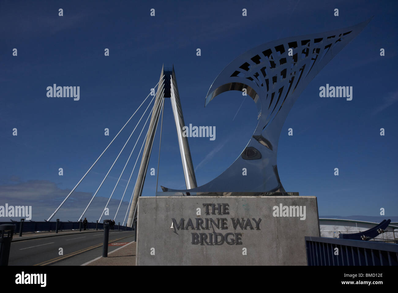 the marine way bridge southport merseyside england uk Stock Photo - Alamy