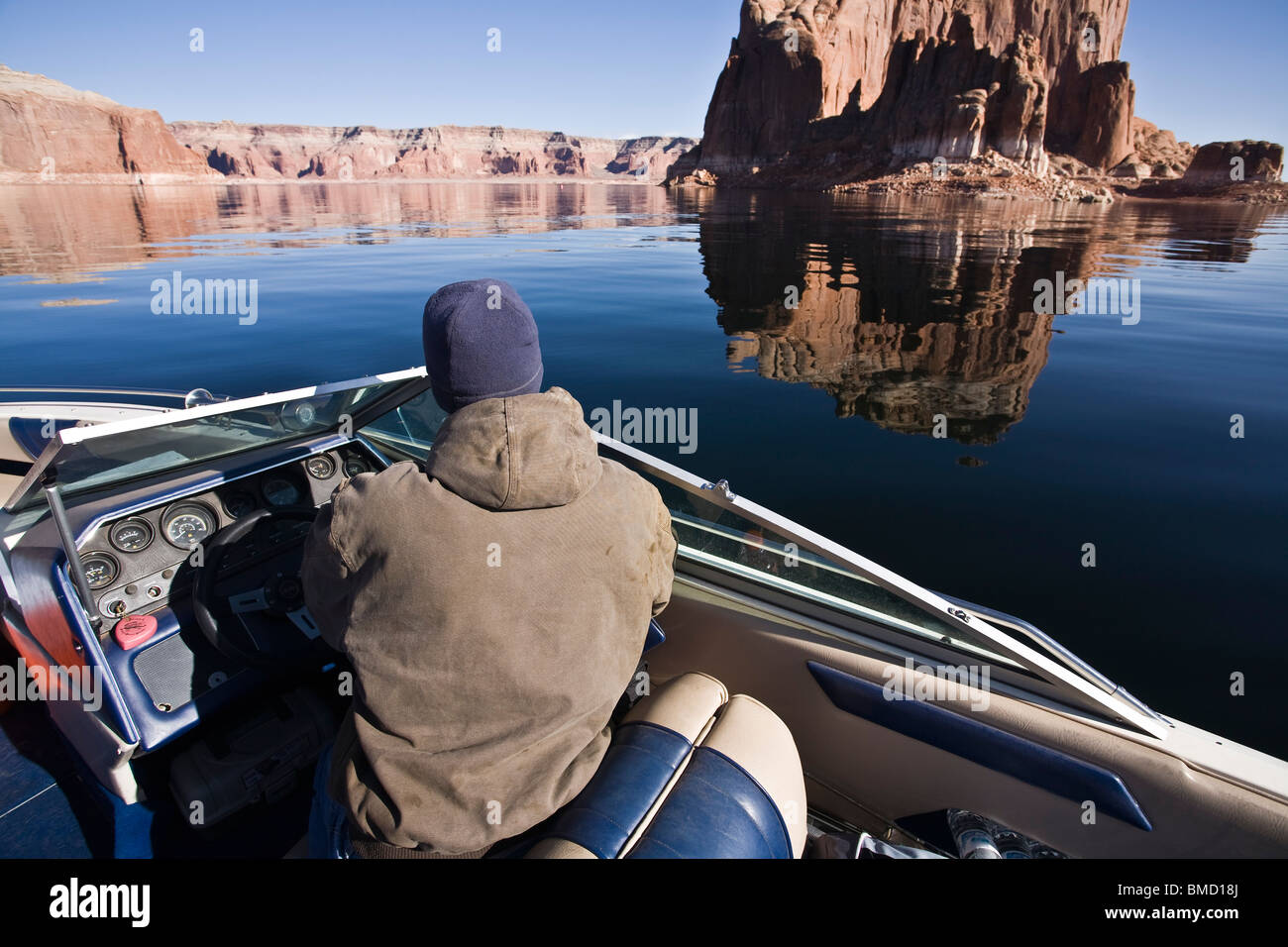 Boating on Lake Powell Stock Photo - Alamy