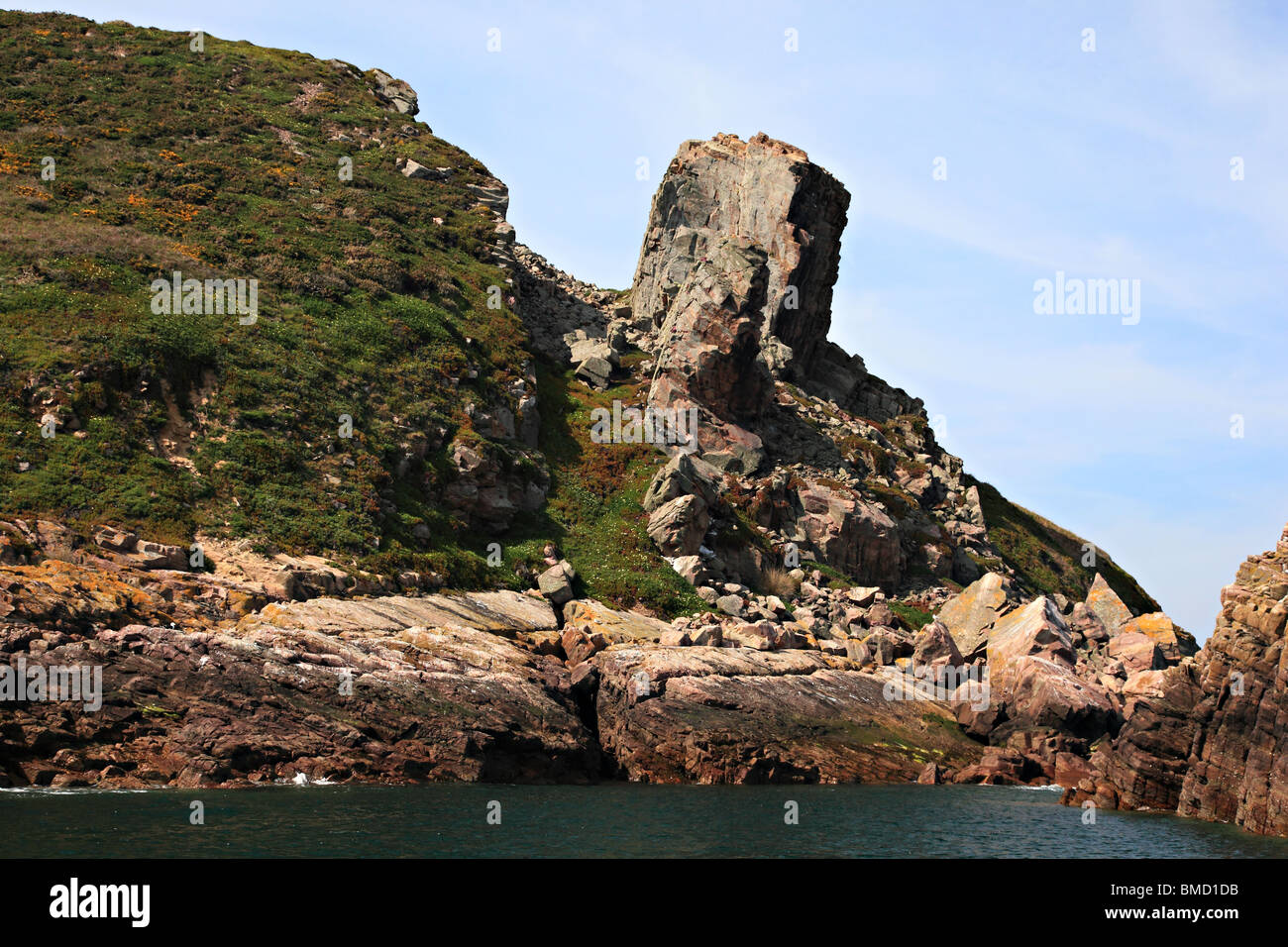 Hanging Rock Alderney, Channel Islands, United Kingdom Stock Photo - Alamy