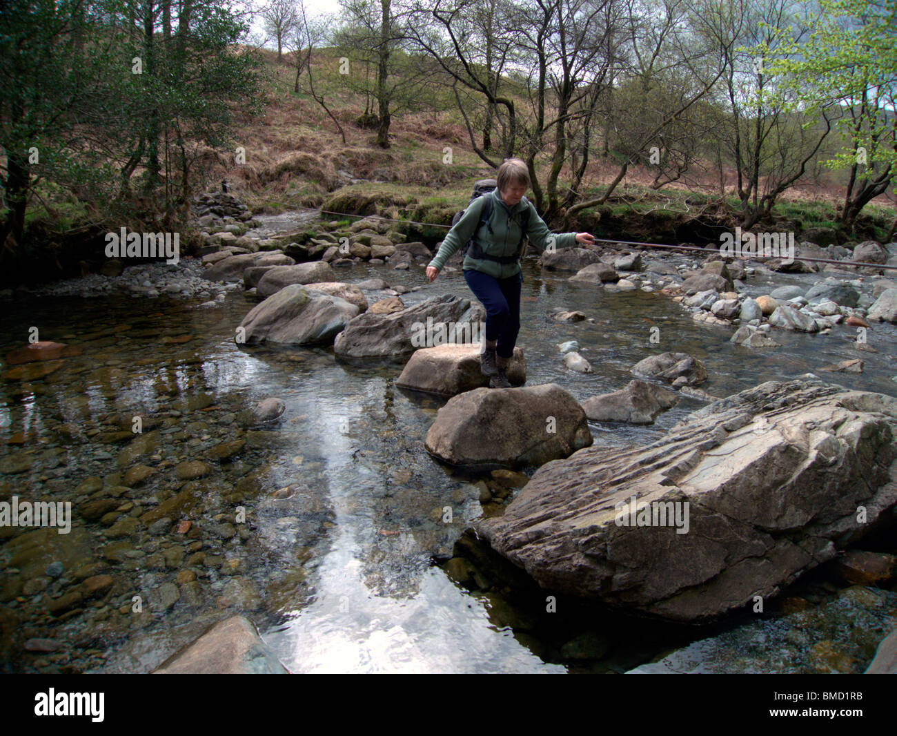 Lake district river crossing hi-res stock photography and images - Alamy