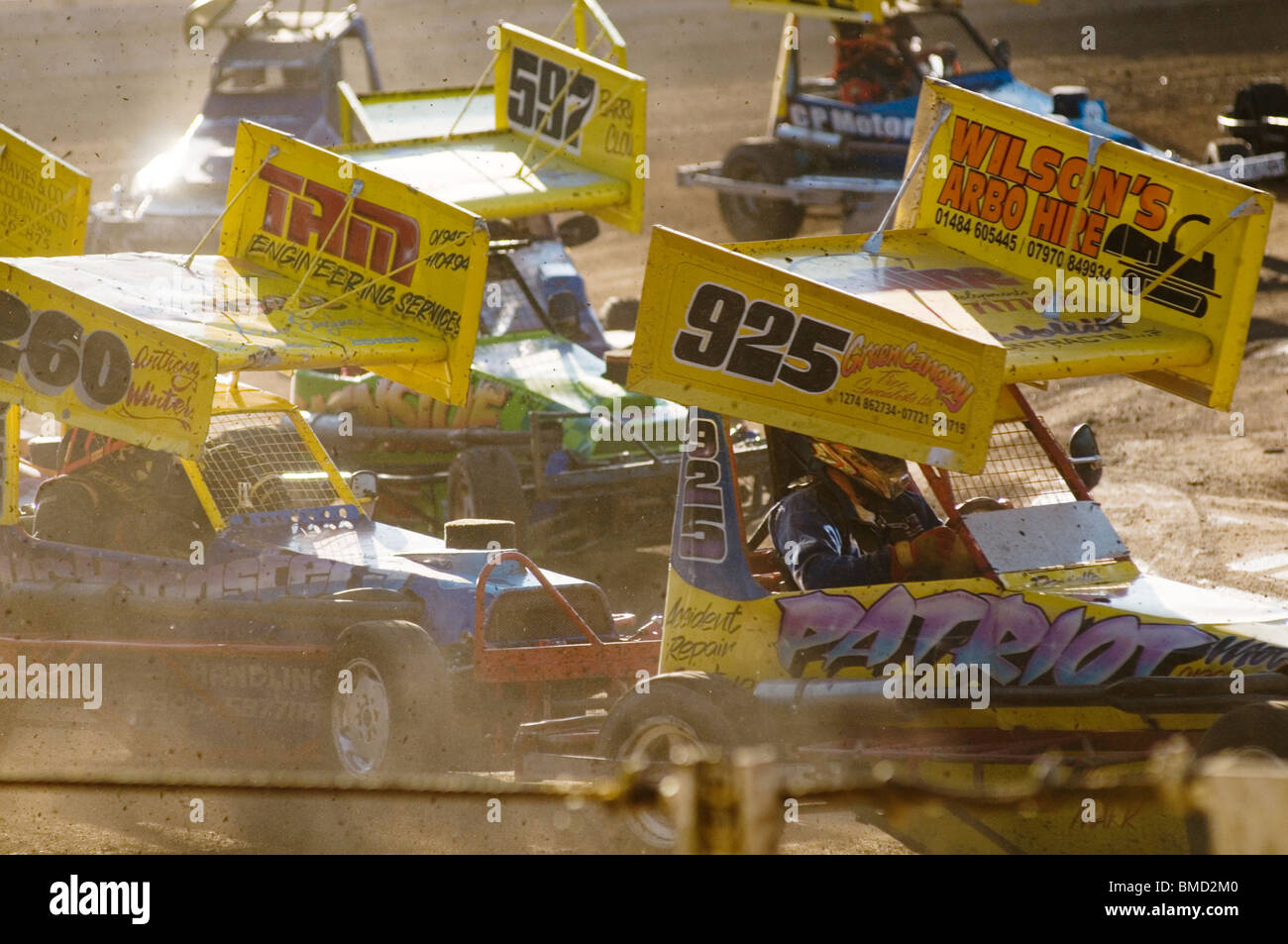 formula 2 stock cars corner on an oval race track Stock Photo - Alamy
