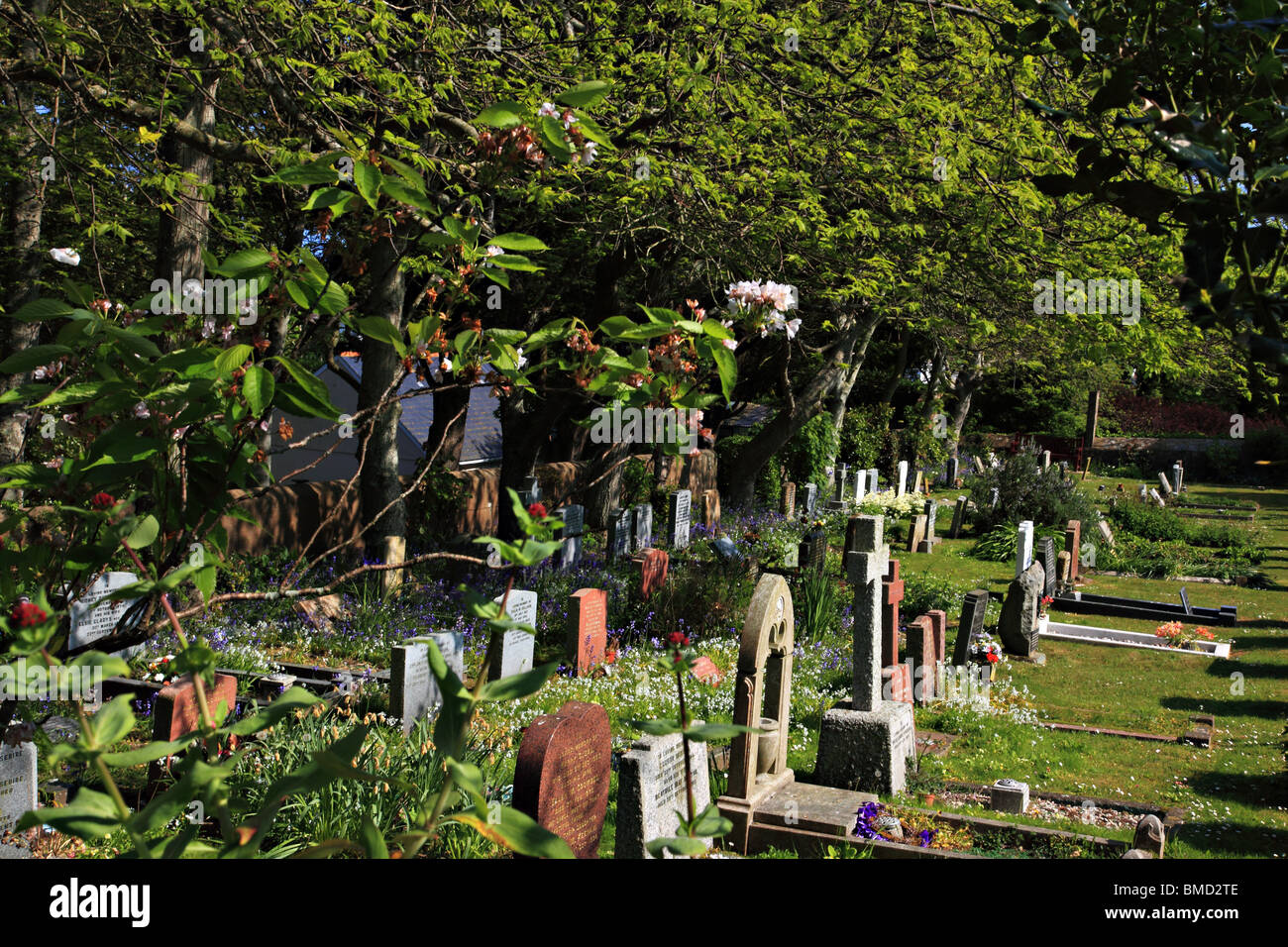 Graveyard of St. Anne's Church, St. Anne, Alderney, Channel Island ...