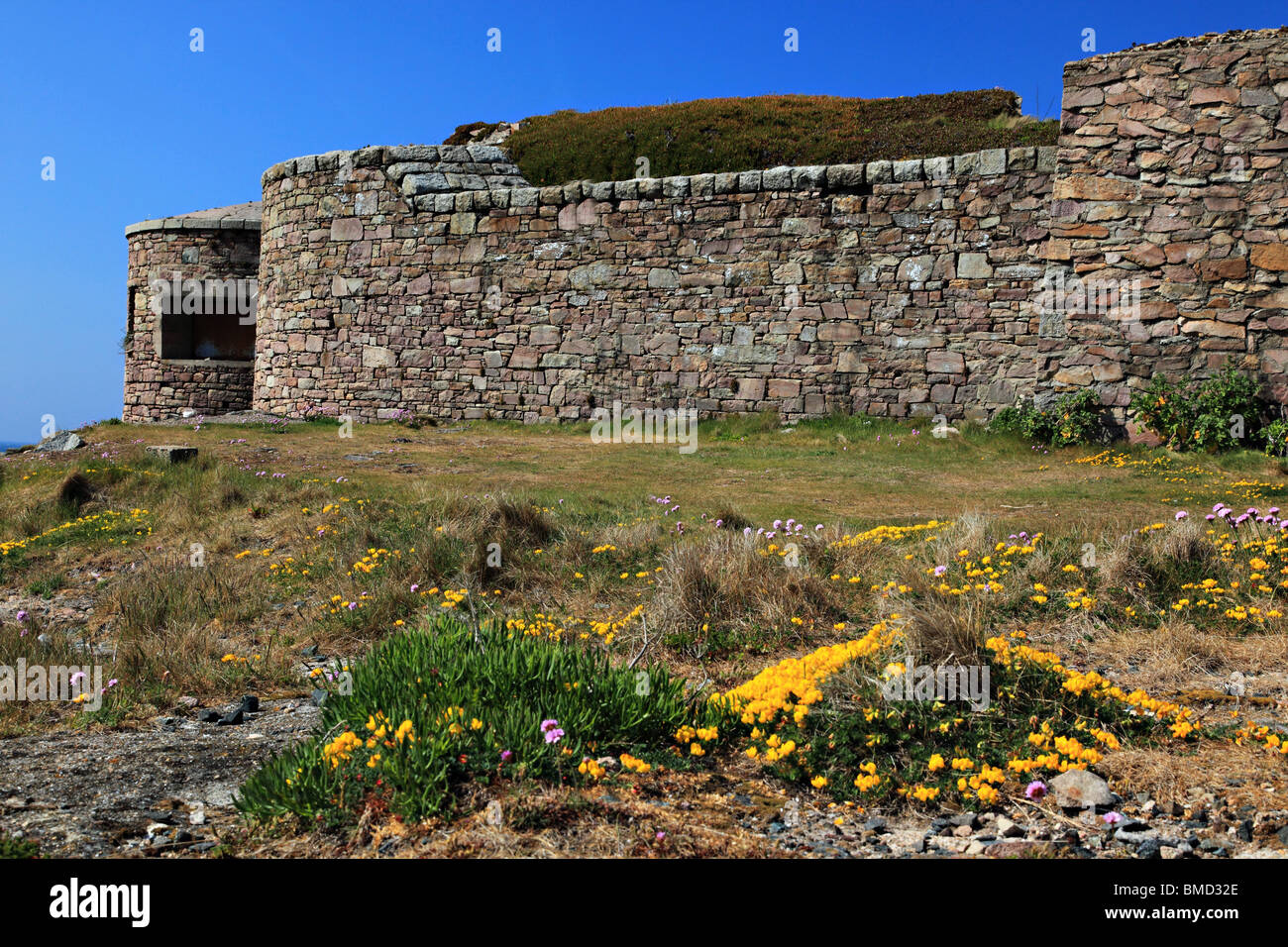 Alderney clonque fort channel islands hi-res stock photography and ...