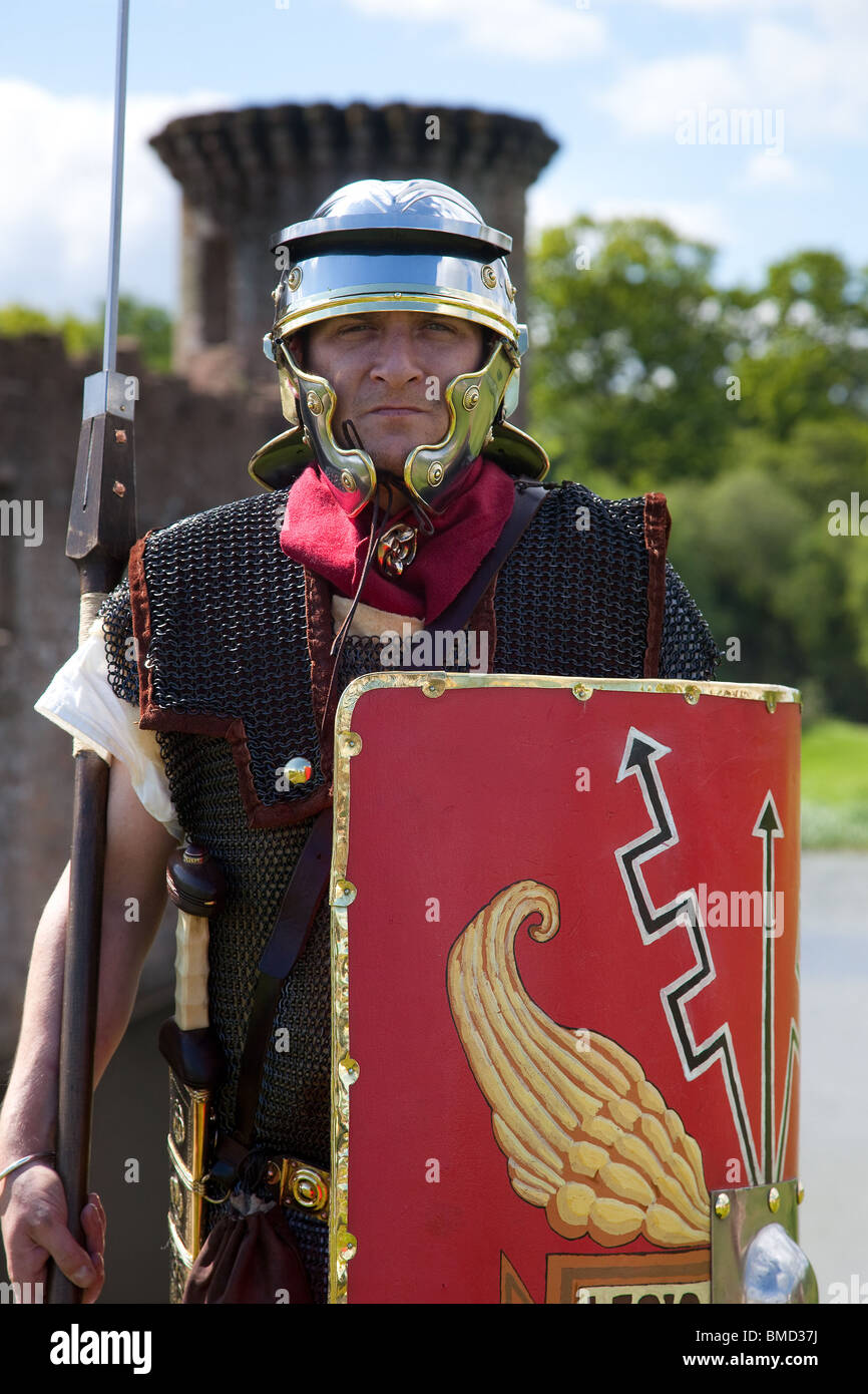 Armed Soldier of the Antonine Guard, Re-enactment legionnaire, at ...