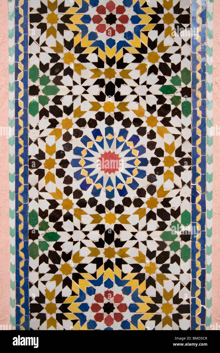 Tile detail , Marrakesh , Morocco , North Africa Stock Photo - Alamy
