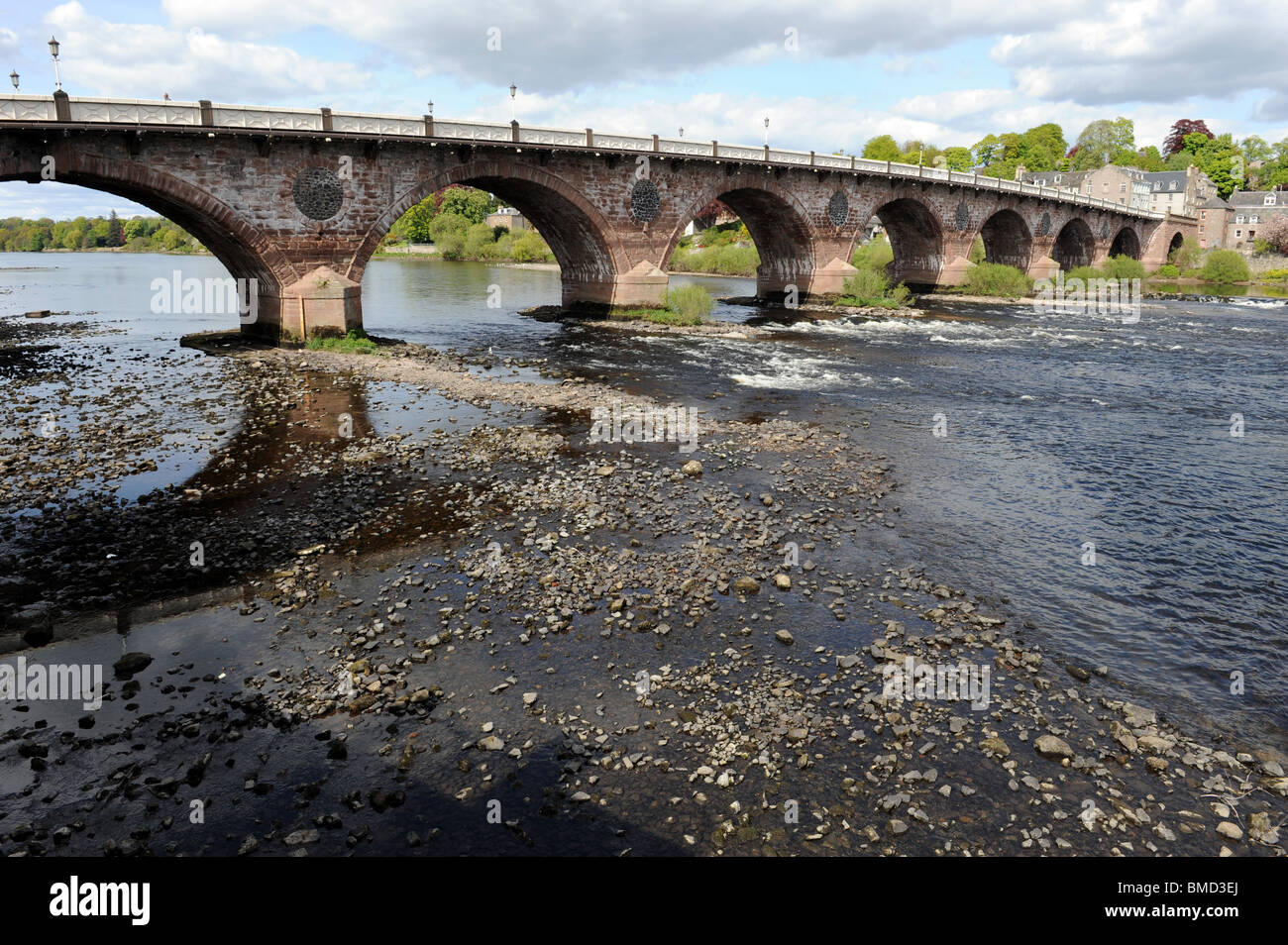 The old bridge over the River Tay in Perth, also known as Smeaton's ...