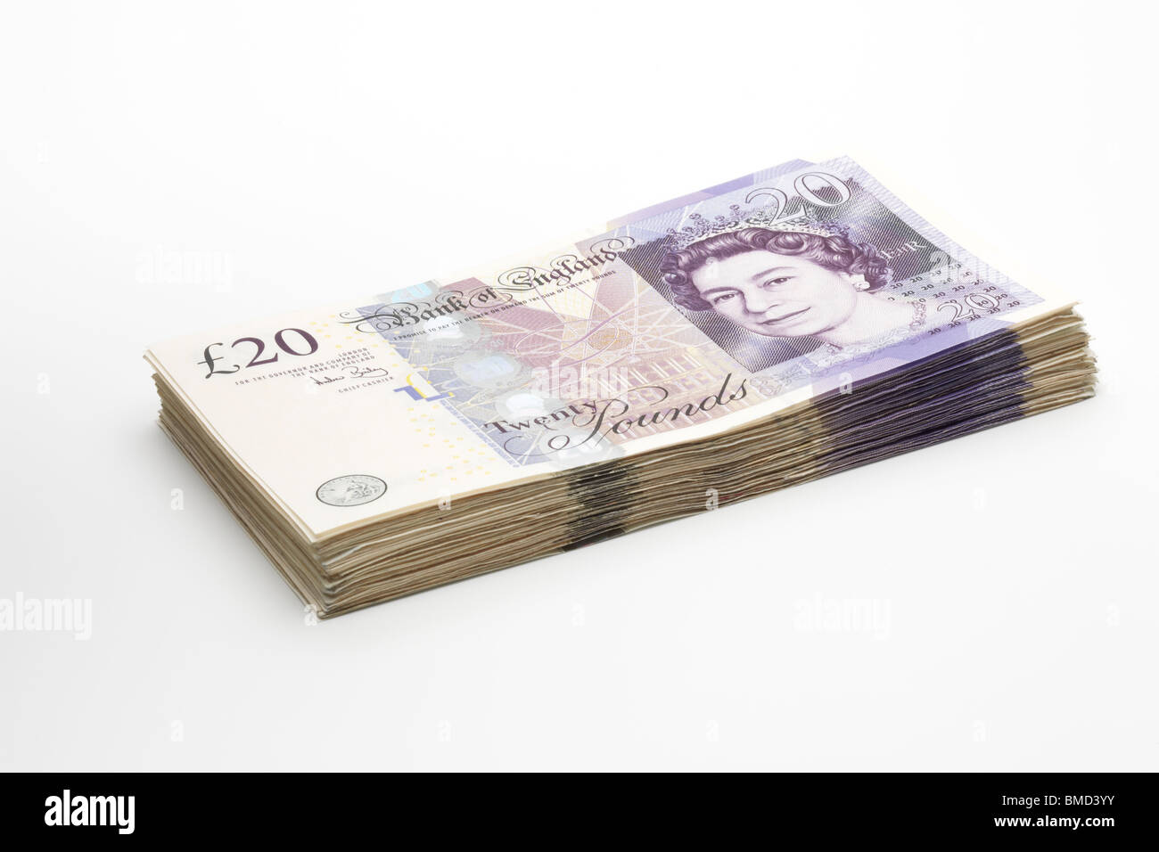 A Stack of Twenty Pound Notes Stock Photo - Alamy