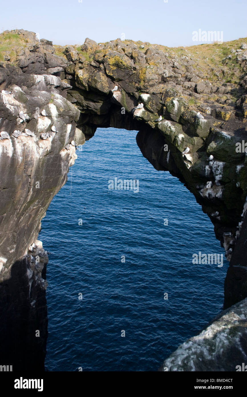 iceland landscape in summer natural arch formation Stock Photo - Alamy