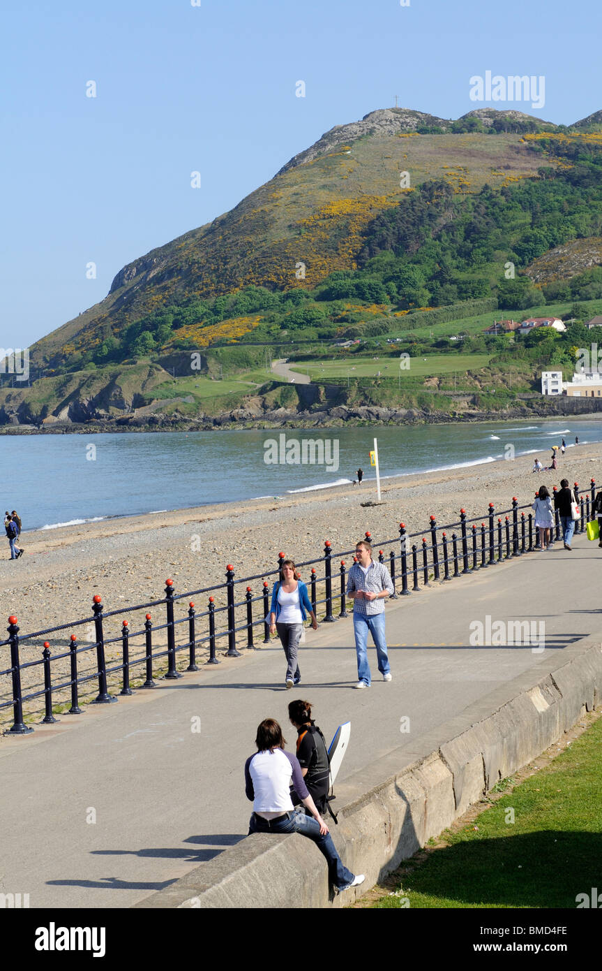 The seafront at Bray looking toward Bray Head Seaside town south of ...