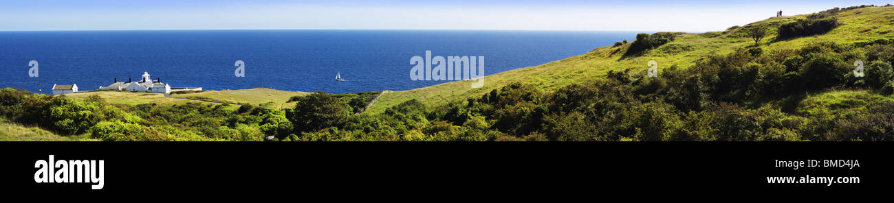 view of & from the south west coast path in dorset. durlston head ...