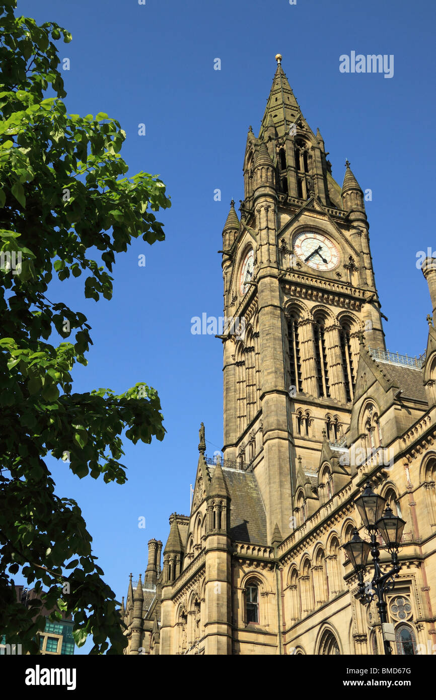 Manchester's imposing Victorian Town Hall Building, Greater Manchester ...