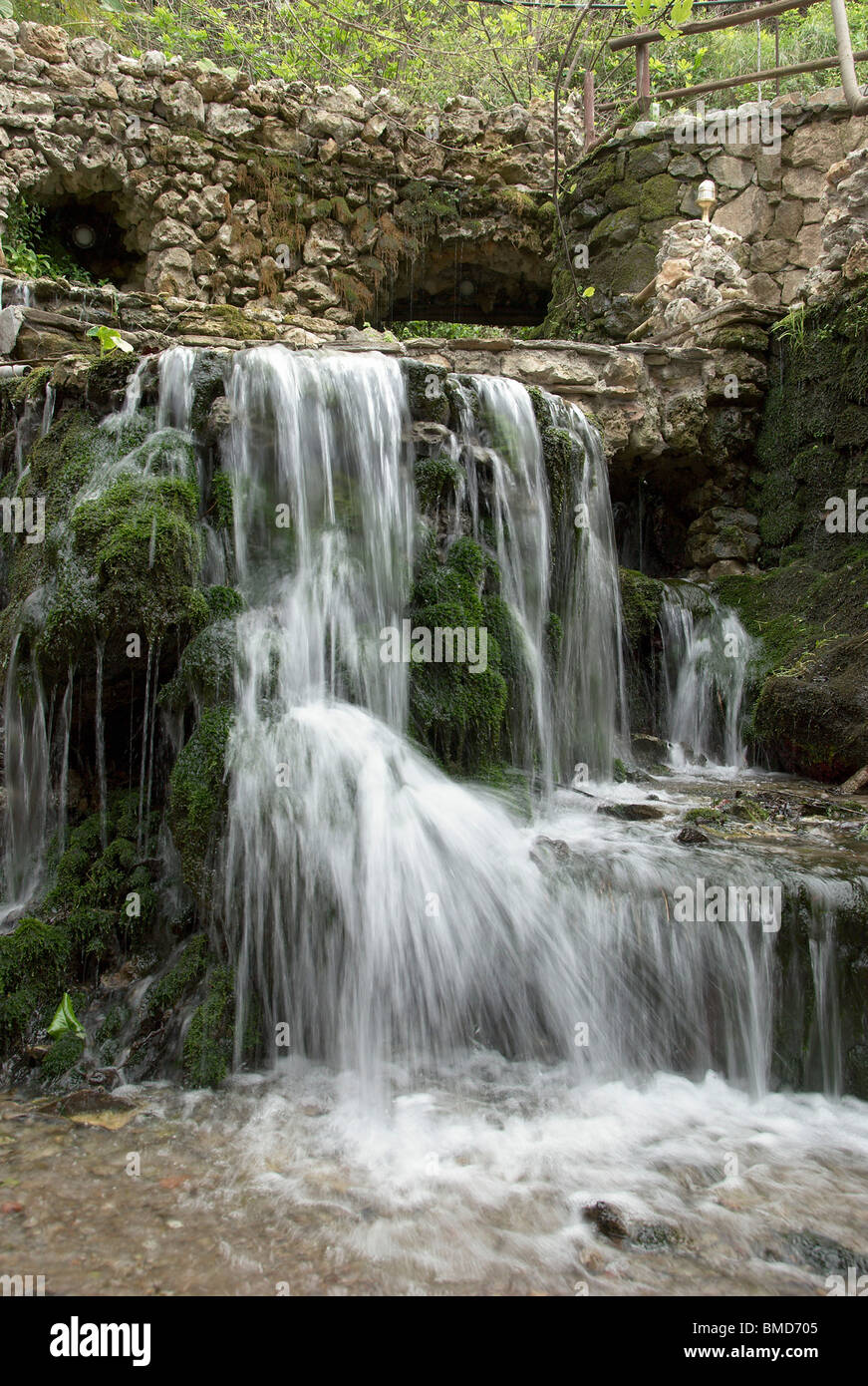 Waterfall at Argiroupoli Crete Greece Stock Photo - Alamy