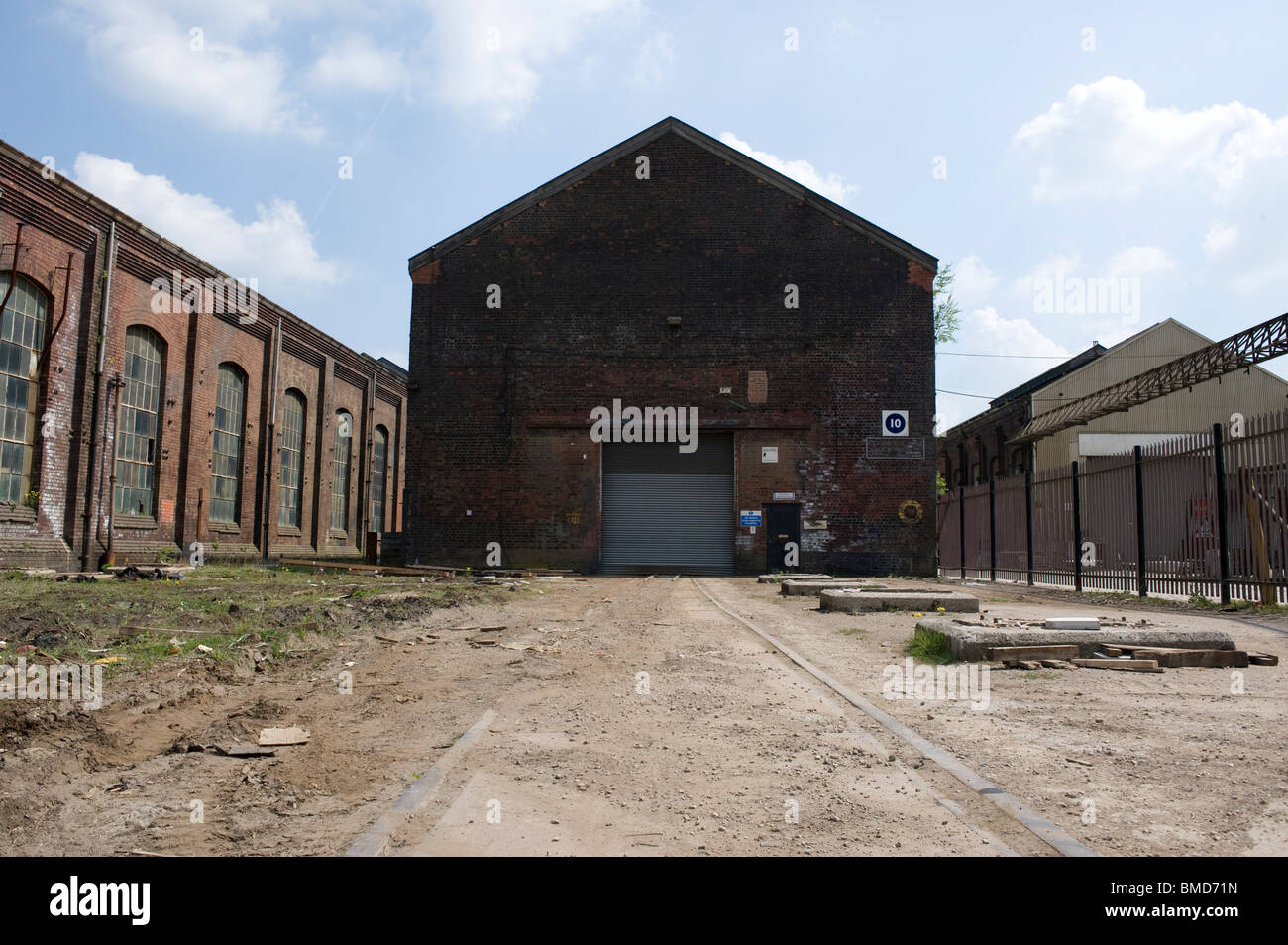 Erecting shop at the former Horwich Loco Works, Horwich, Bolton. Set up ...