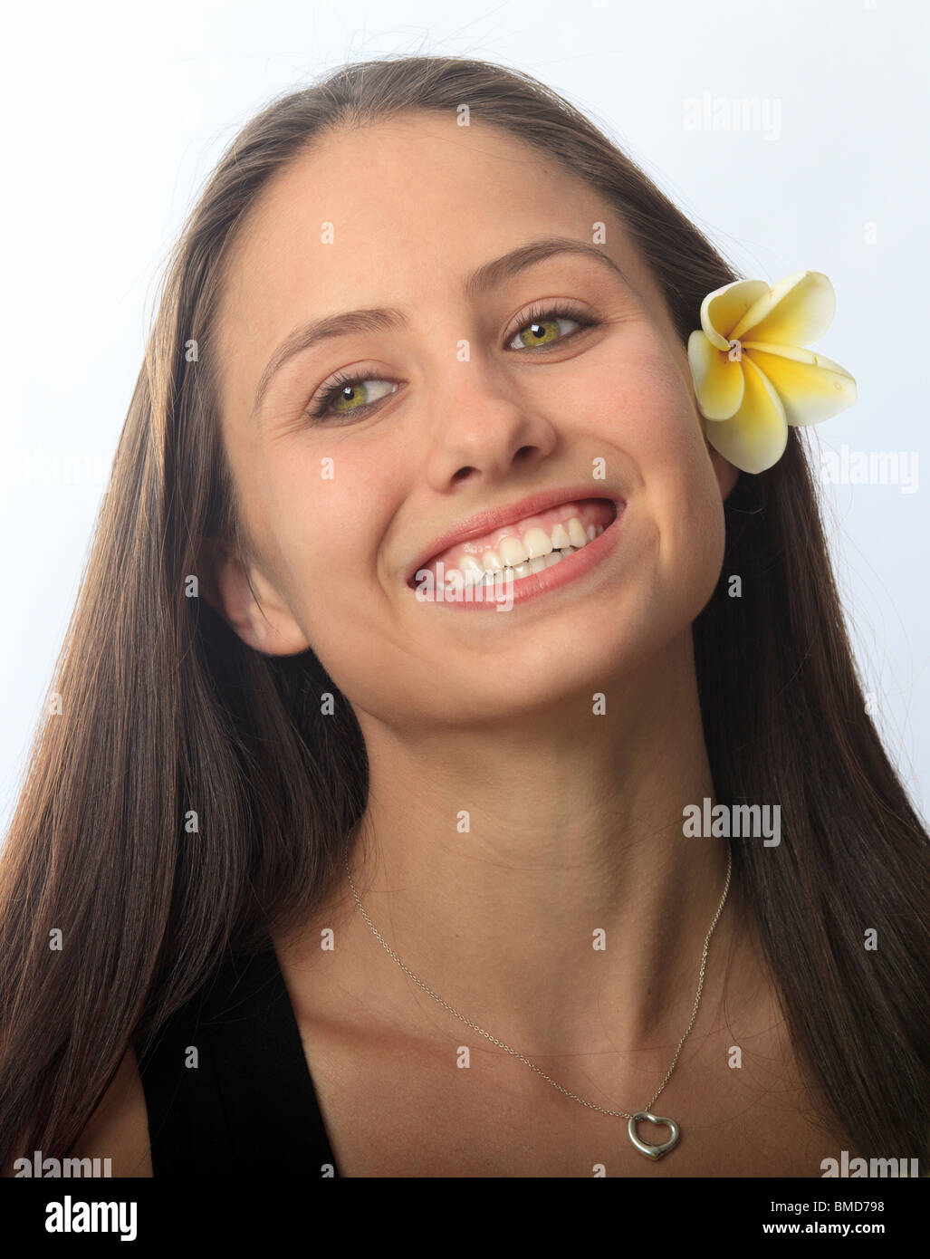 portrait of a beautiful Pacific Island girl Stock Photo - Alamy