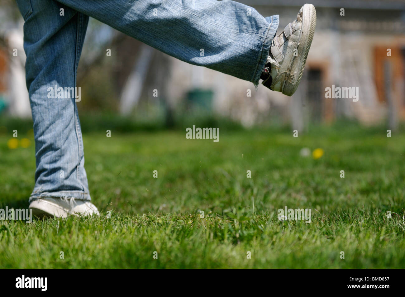 Stock photo of a boy taking an "air shot Stock Photo - Alamy