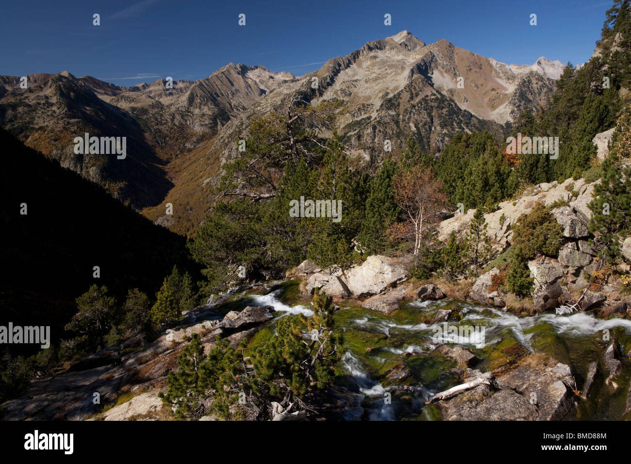View of Aneto peak from Besiberri valley, Lleida, Spain Stock Photo - Alamy