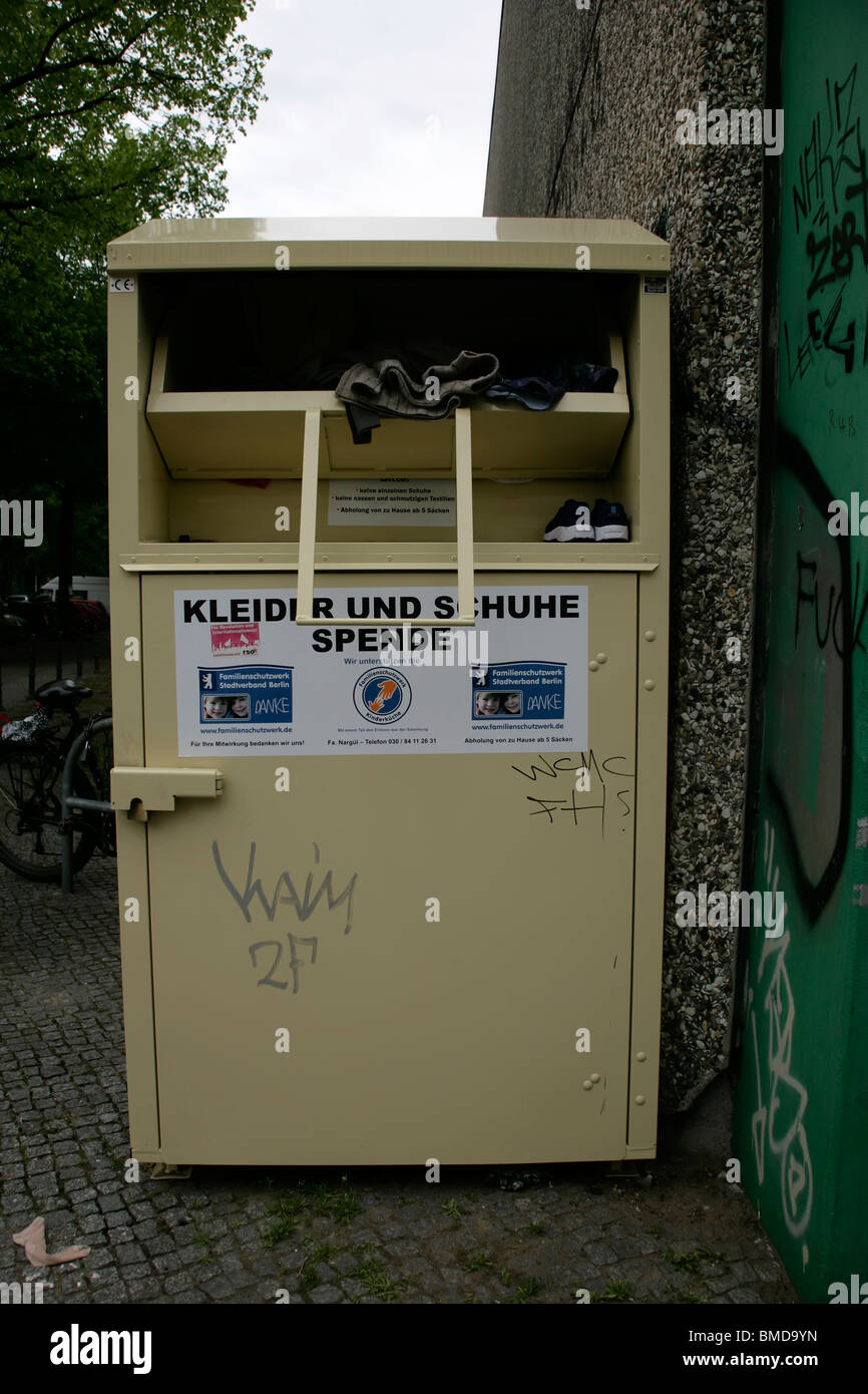 Textile bank in Berlin, Germany Stock Photo - Alamy