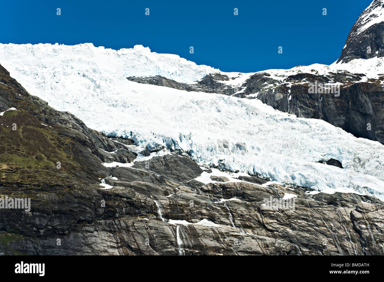 The Beautiful Ancient Frozen Boyabreen Glacier in Jostedalsbreen ...