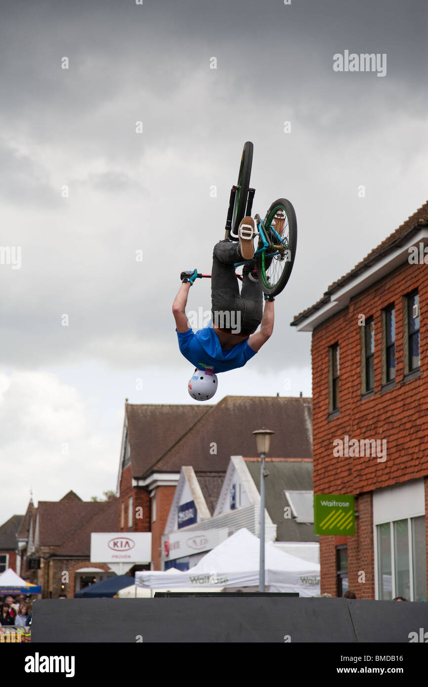 Teenager performing somersault young hi-res stock photography and ...