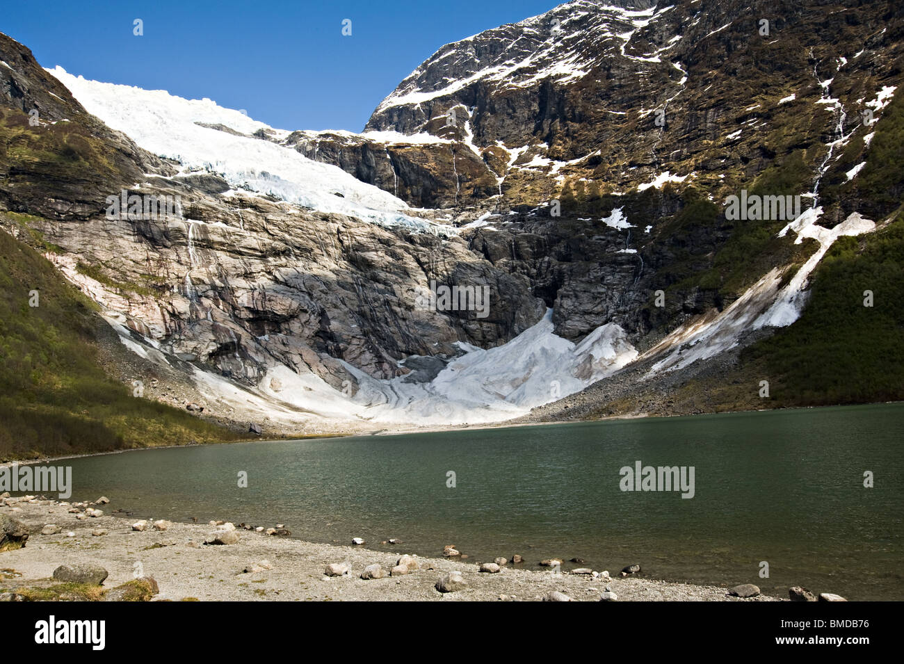 The Beautiful Ancient Frozen Boyabreen Glacier in Jostedalsbreen ...