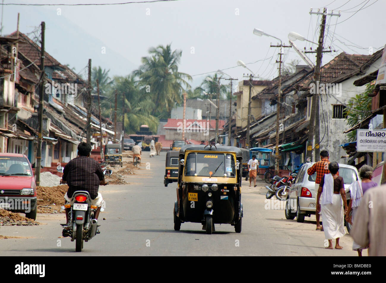street and homes from kalpathy cultural heritage village in palakad ...