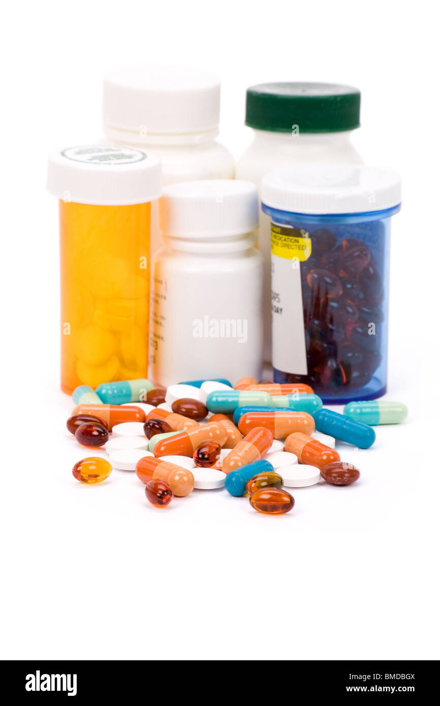 Medicine pills close up shot for background Stock Photo - Alamy