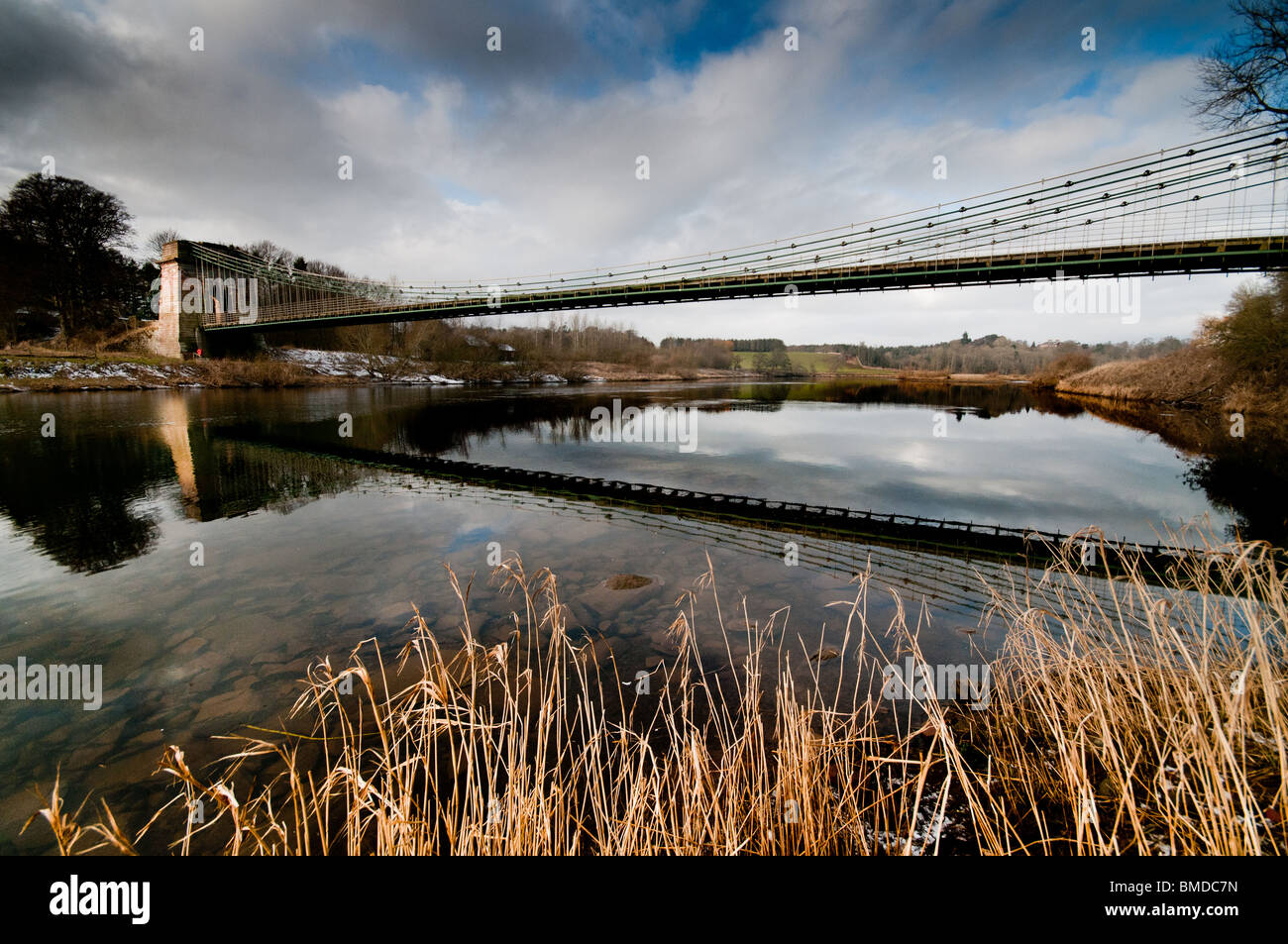 The Union Chain Bridge viewed from the English side Stock Photo - Alamy