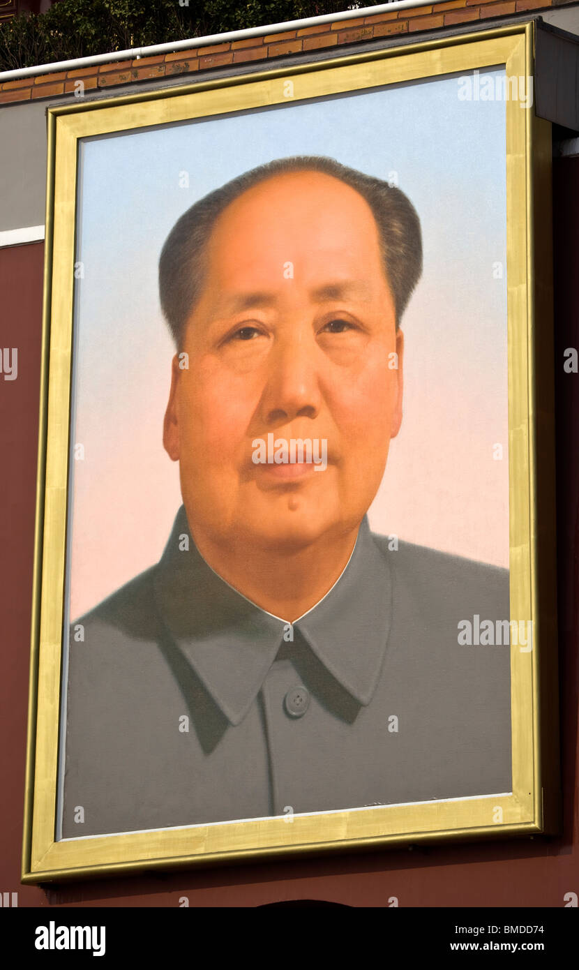 Chairman Mao Portrait The Forbidden City Beijing China Stock Photo - Alamy