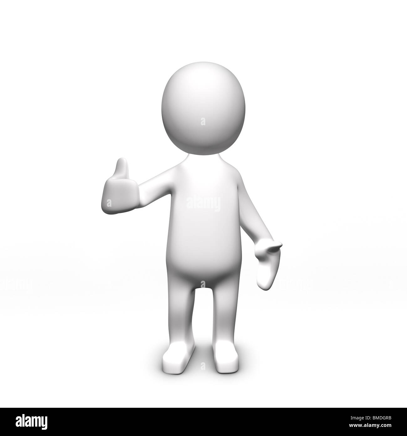 3D character giving the ok Stock Photo - Alamy