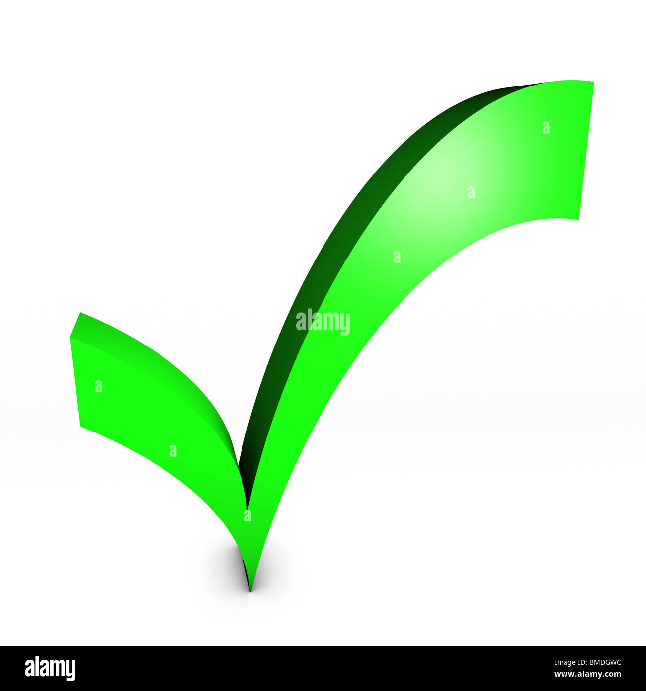 3D Greeen voting tick Stock Photo - Alamy