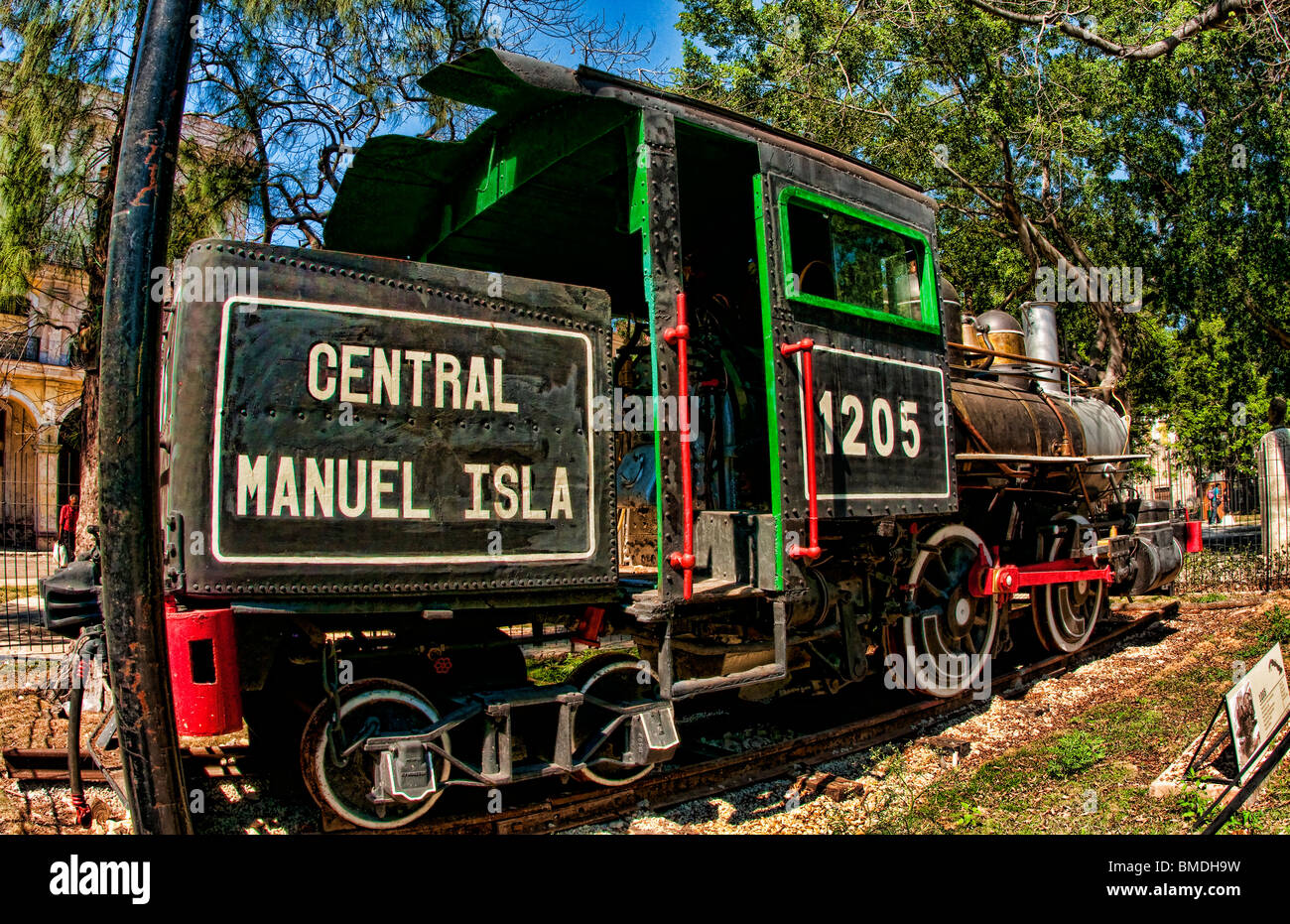 Old historic train in museum near train station in Havana Habana Cuba ...