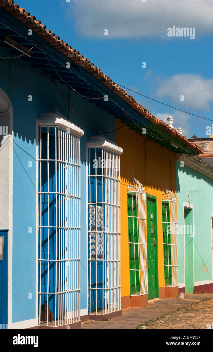 Beautiful homes in Colonial city of Trinidad Cuba Stock Photo - Alamy