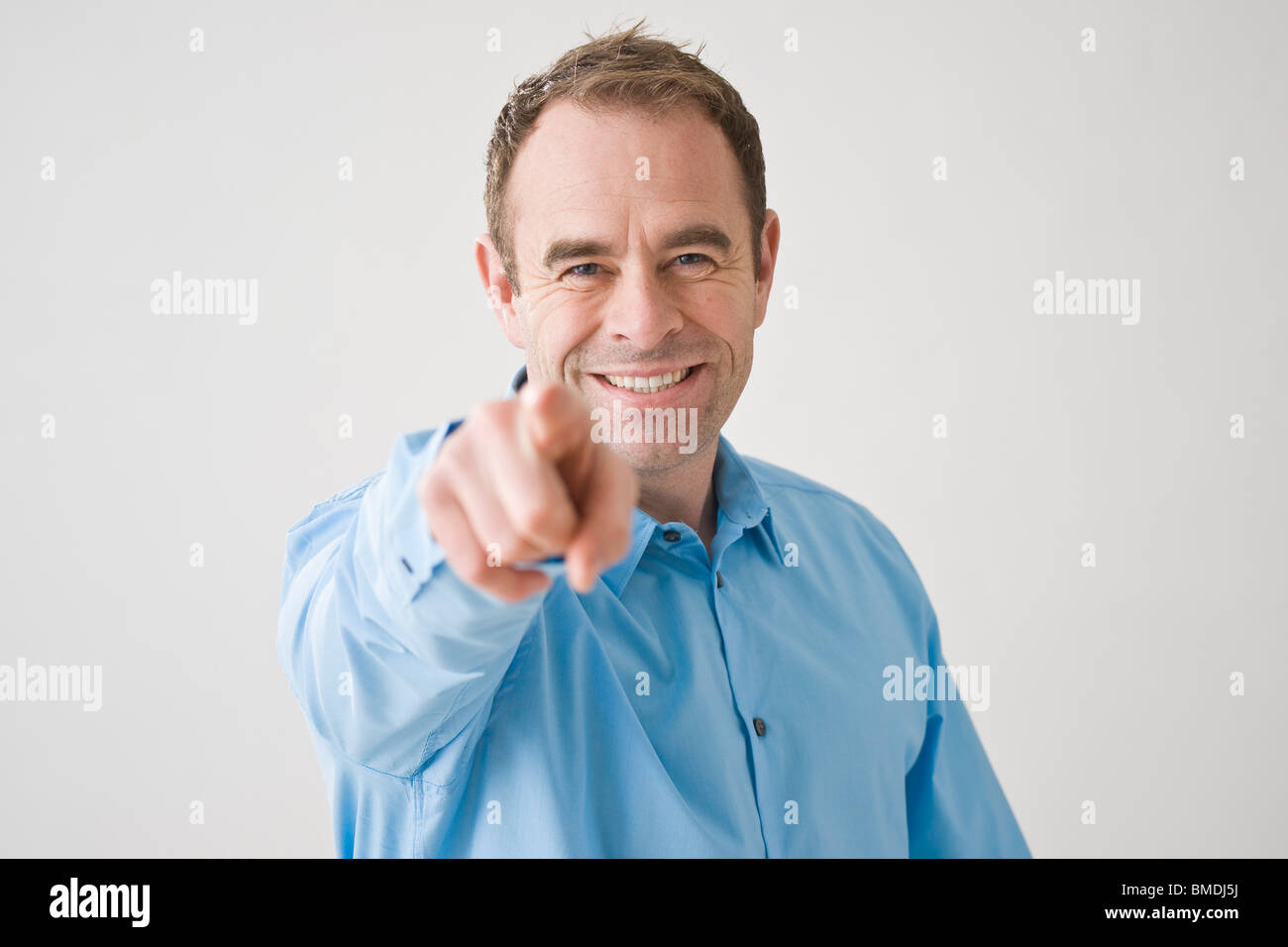 Man Pointing Finger Stock Photo - Alamy