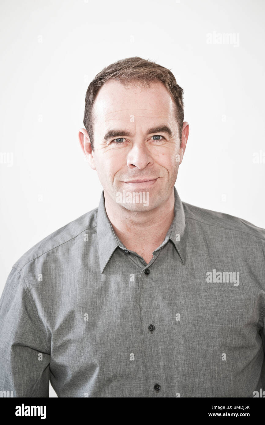 Portrait of Man in Studio Stock Photo - Alamy