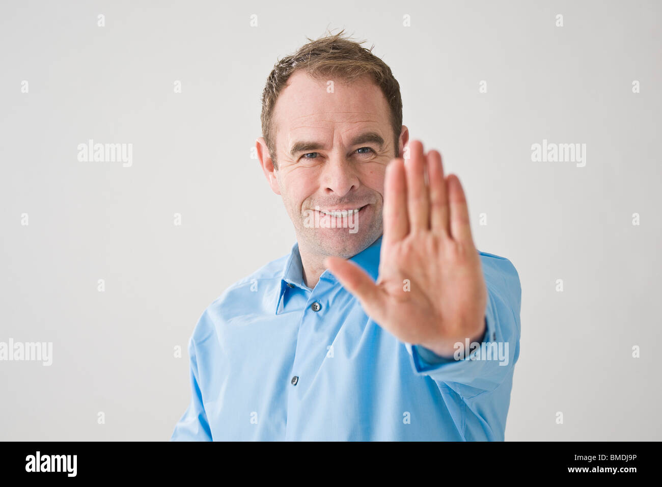 Man With Outstretched Hand Stock Photo - Alamy
