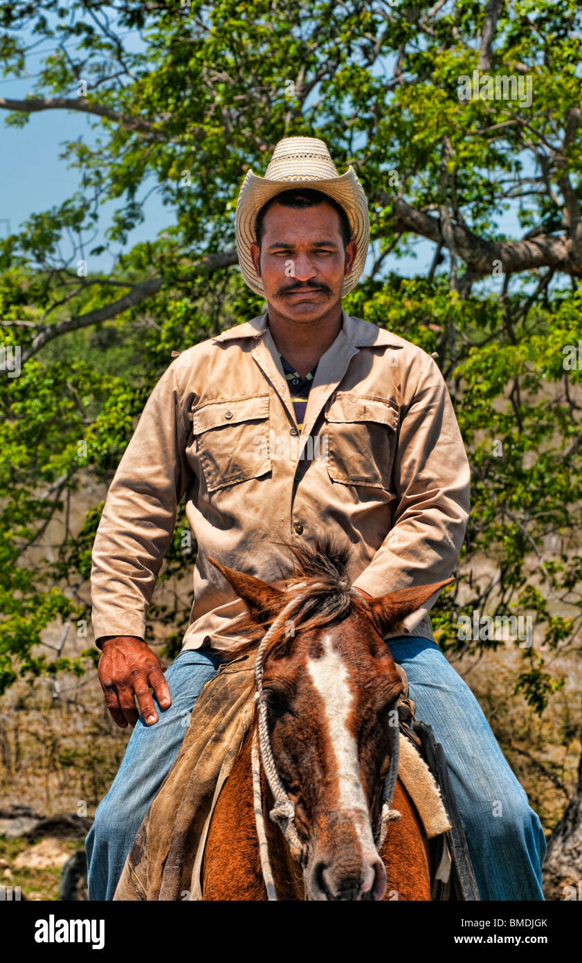 Cuban cowboy in country outside of Trinidad Cuba Stock Photo - Alamy