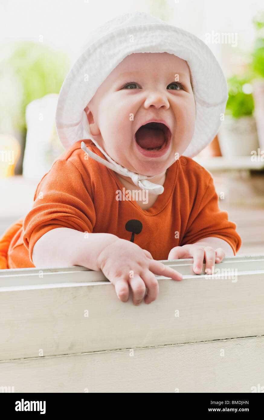 Portrait of Happy Baby Stock Photo - Alamy