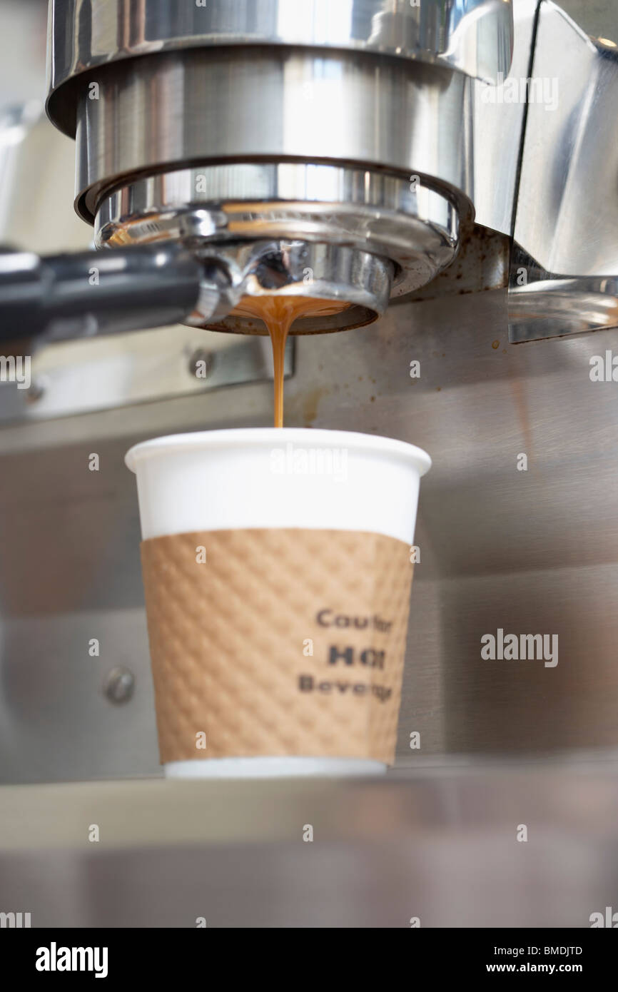 Espresso pouring out coffee machine hi-res stock photography and images ...