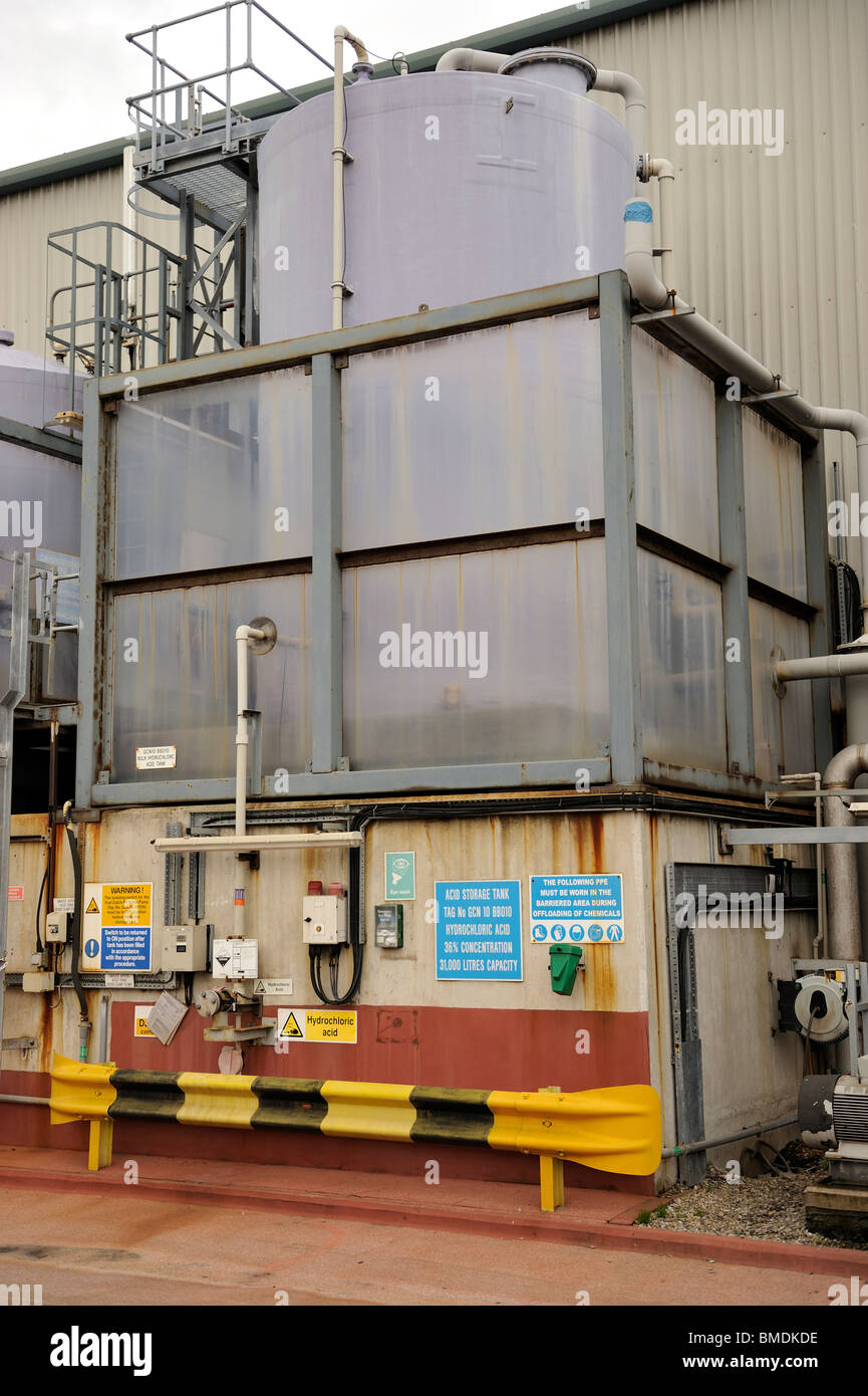Factory Acid Storage and Unloading Tank Stock Photo - Alamy