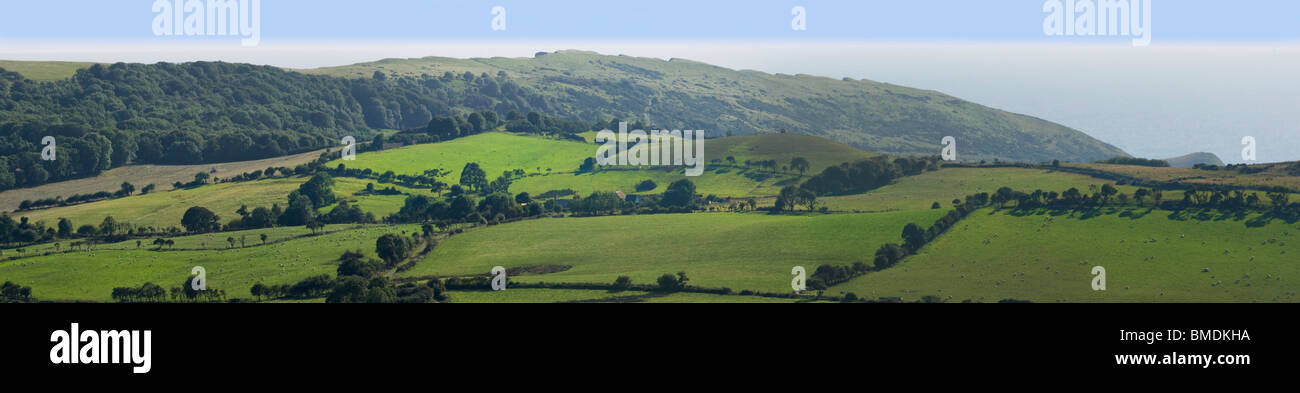 the view over dorset countryside from whiteways hill on army training ...