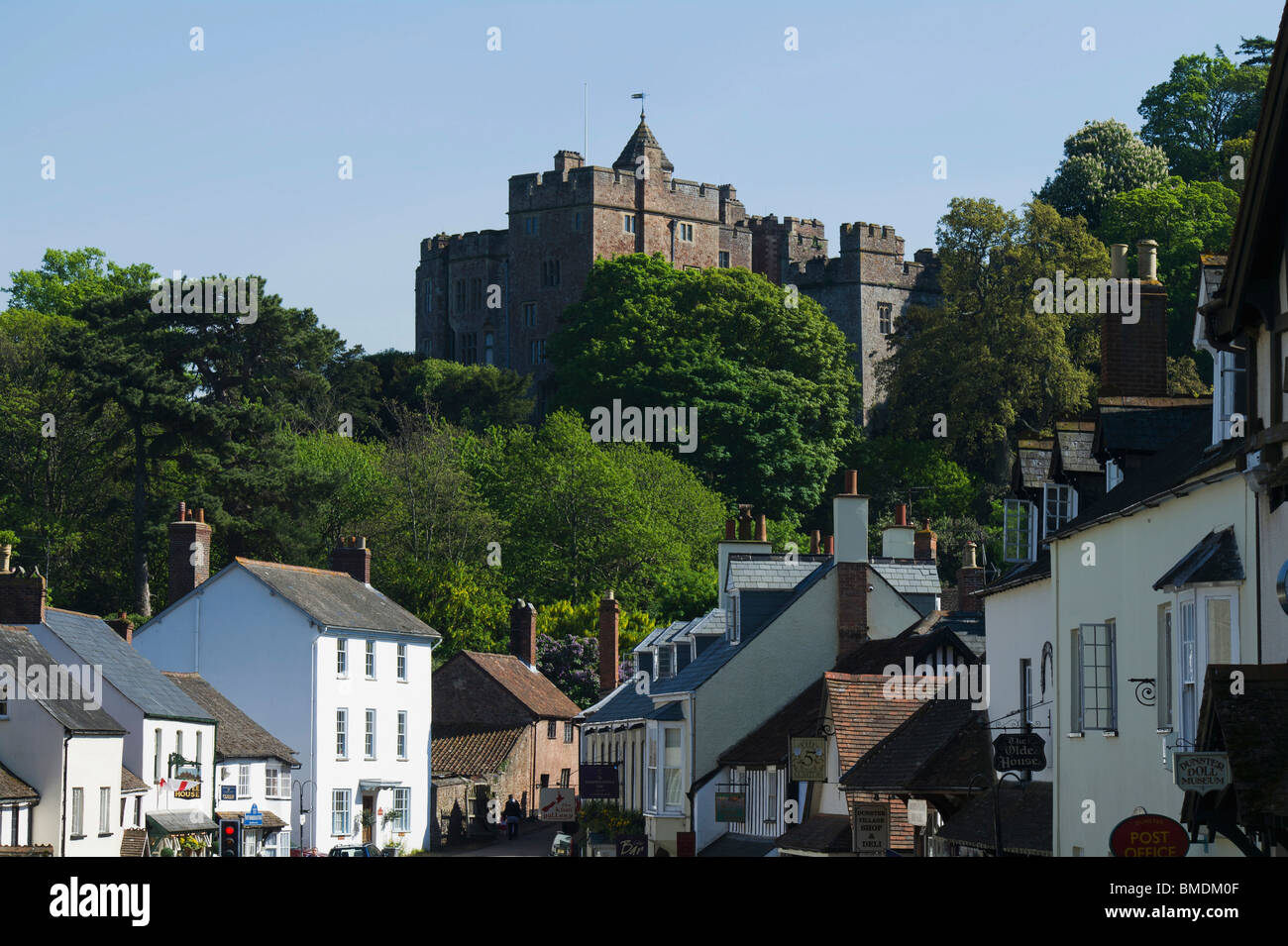 dunster village in somerset england uk Stock Photo - Alamy