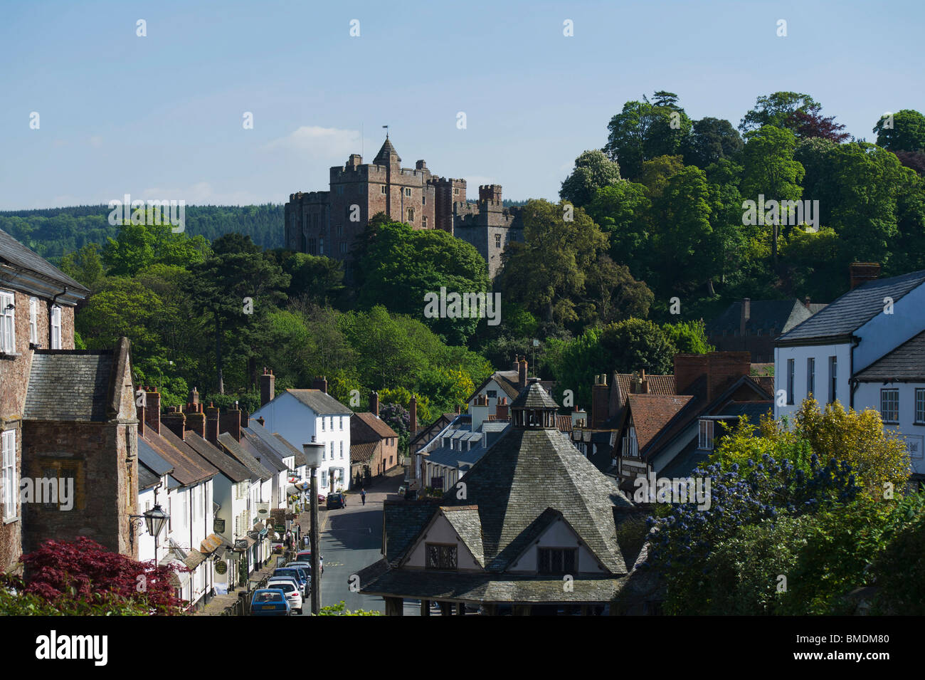 dunster village in somerset england uk Stock Photo - Alamy